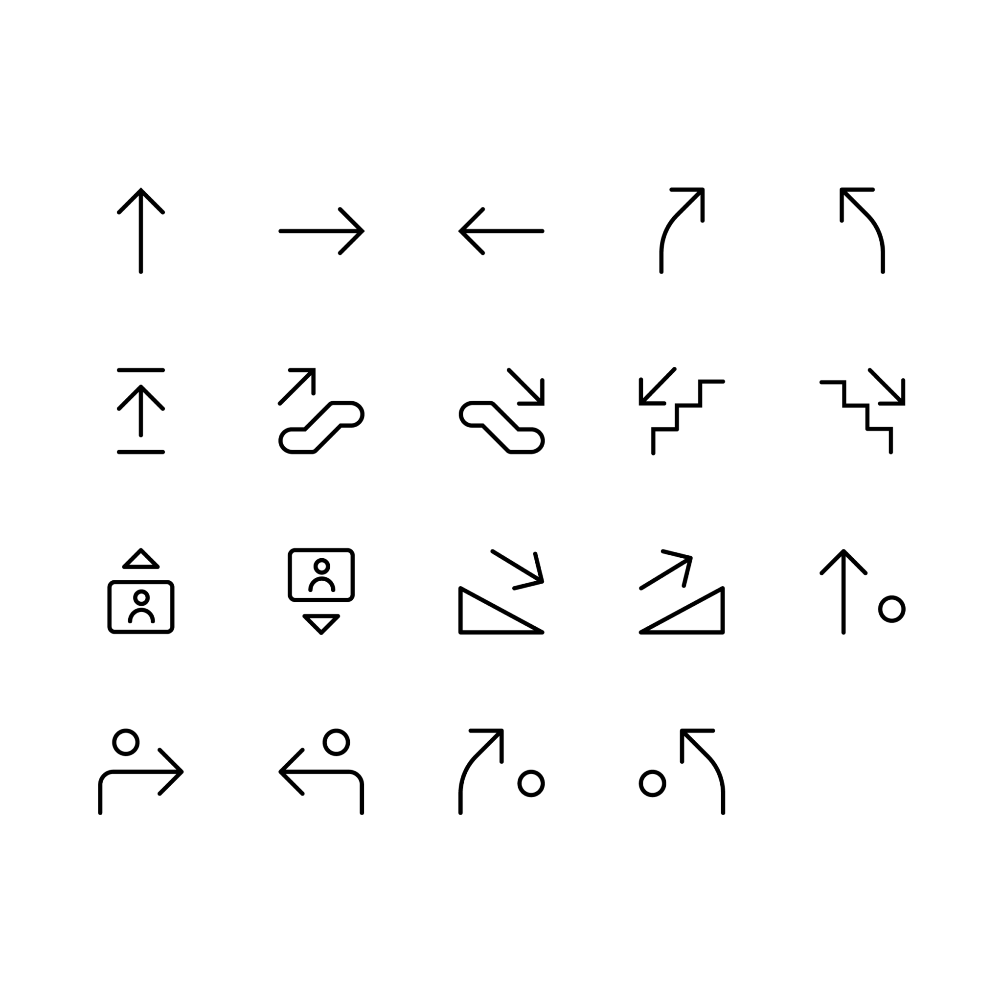 Indoor Man Directions Icons Set – Serge Rohani